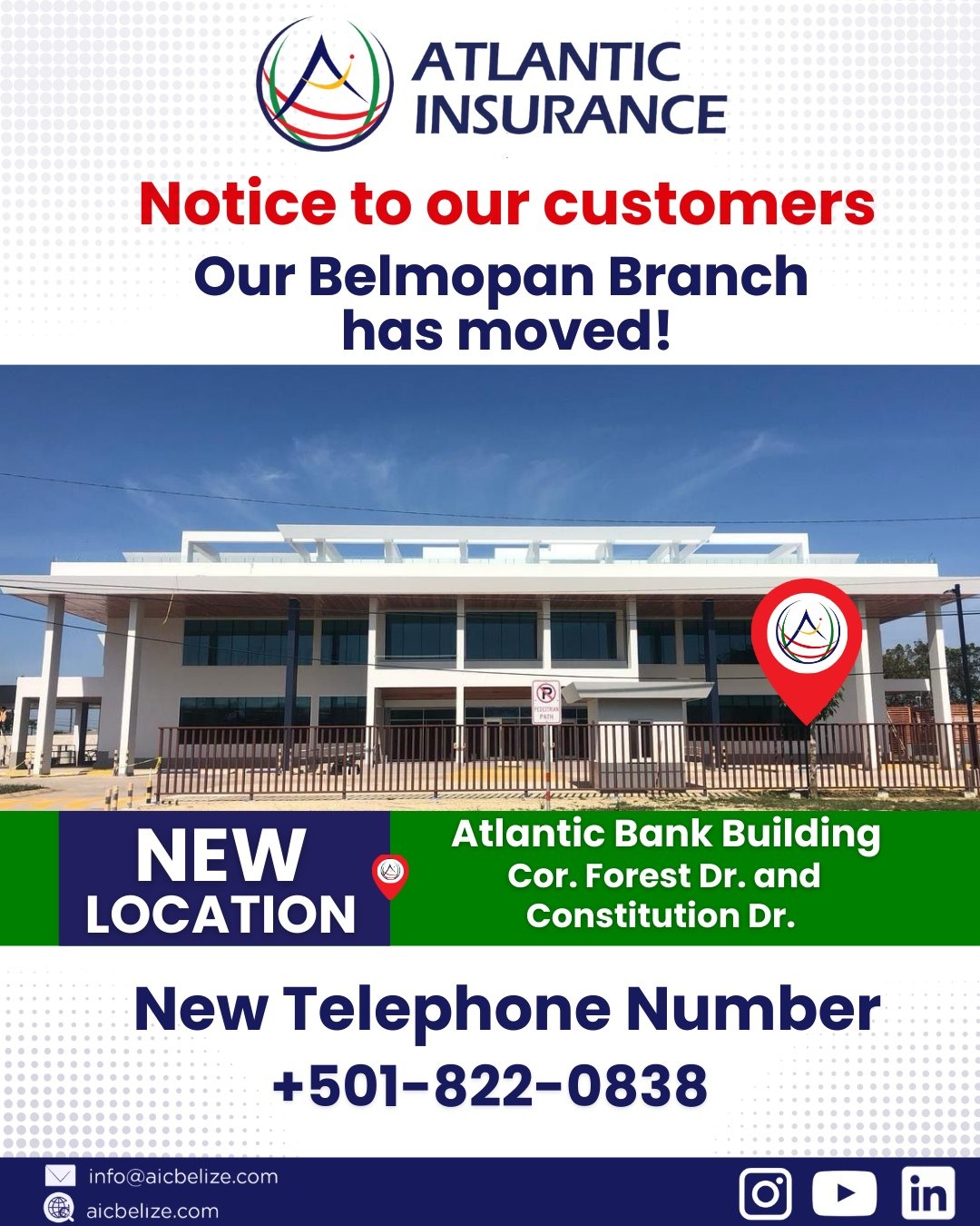 Atlantic Insurance Belmopan Branch moves to new location!