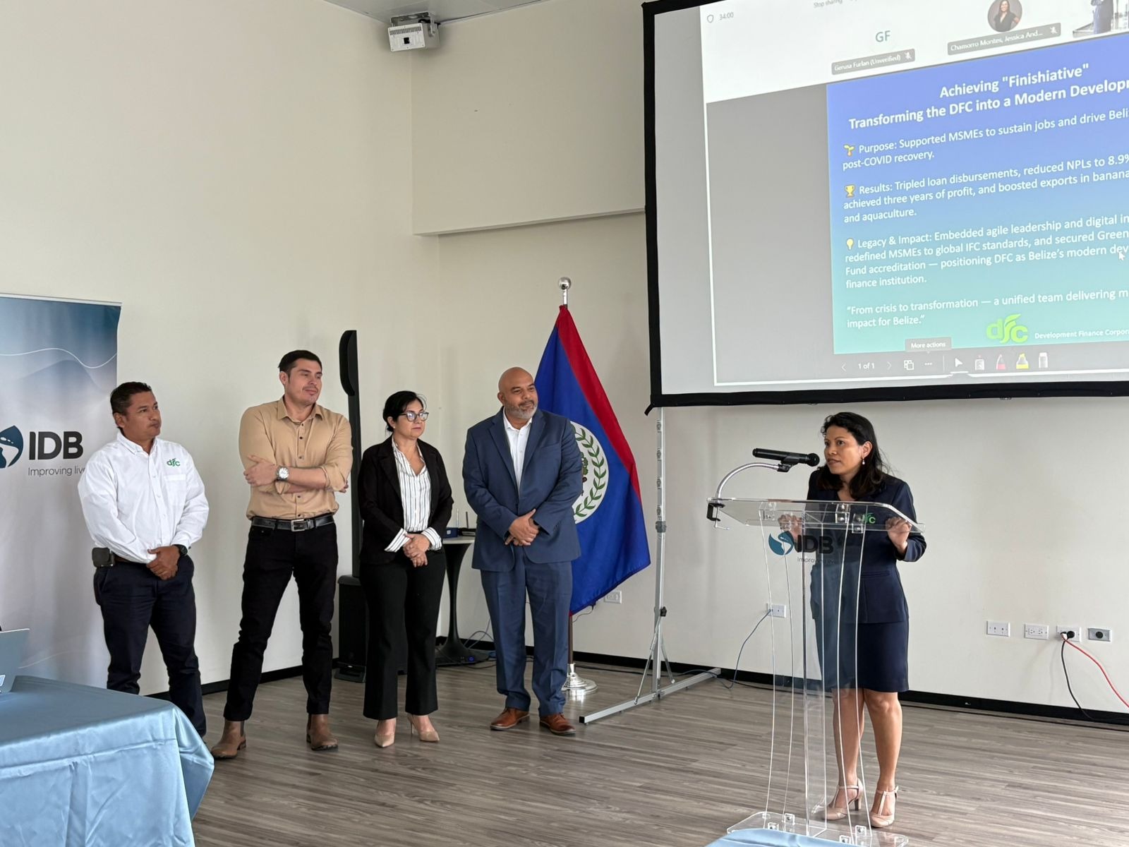 IDB honors DFC for empowering Belizean entrepreneurs and youth